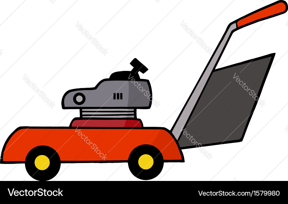Lawn mower cartoon Royalty Free Vector Image - VectorStock