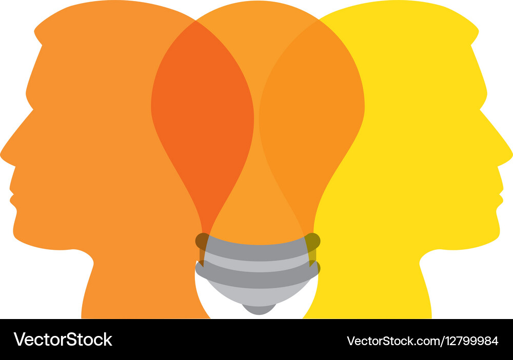 Bulb light education person profile icon Vector Image