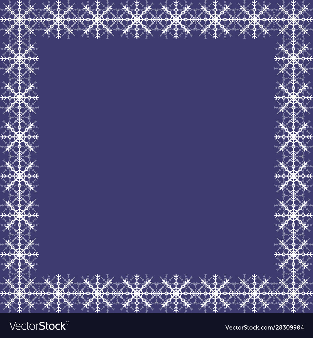 Snowflake frame Royalty Free Vector Image - VectorStock