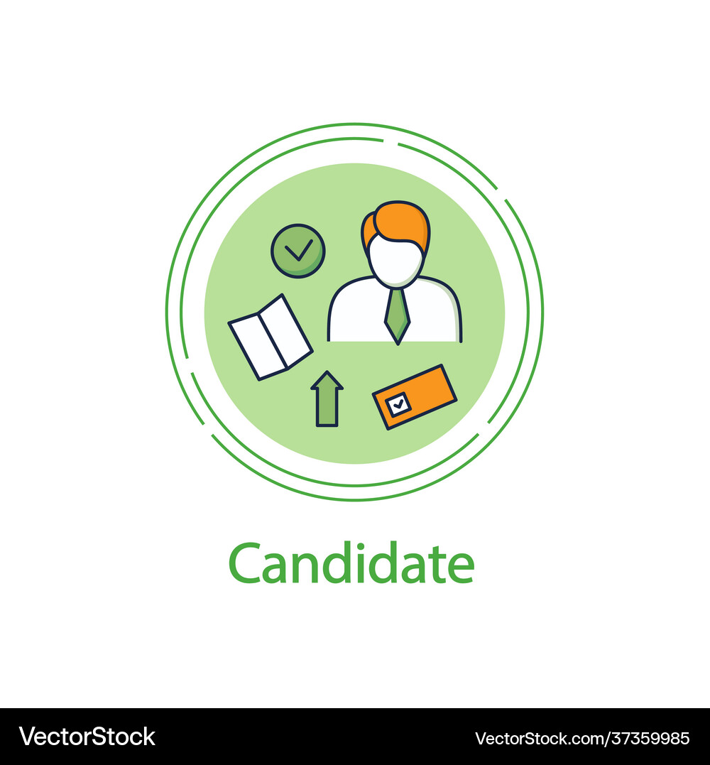 Election candidate concept icon Royalty Free Vector Image