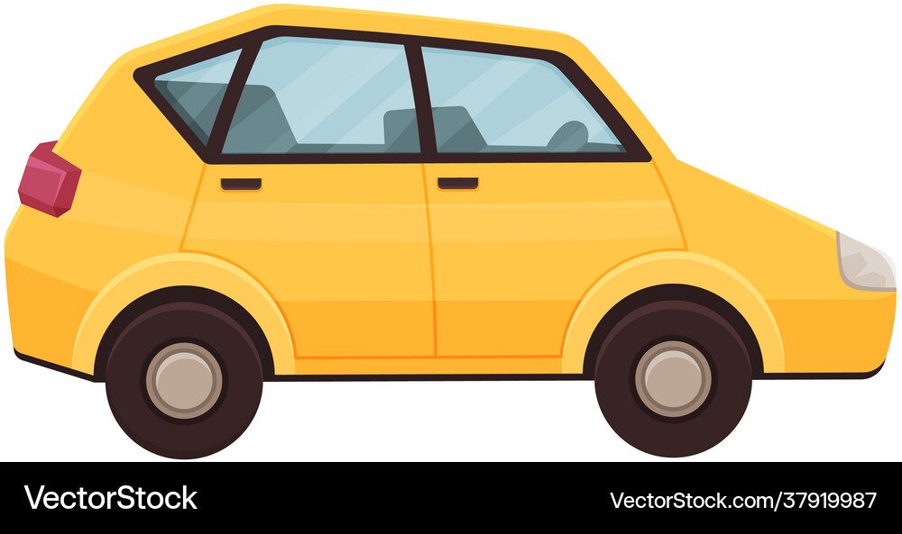 Yellow transport without driver hatchback Vector Image
