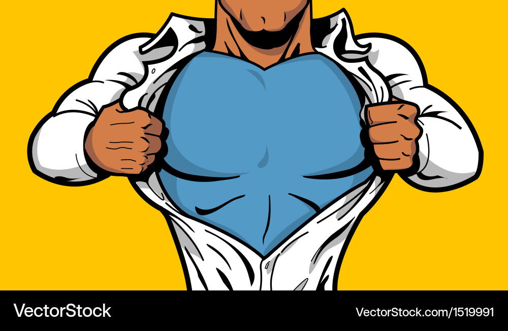 Black Superhero Chest Royalty Free Vector Image