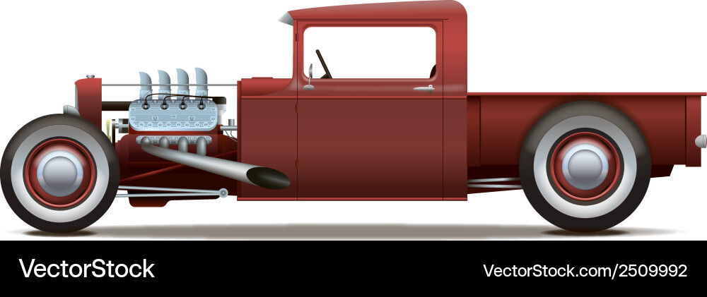 Hot rod truck Royalty Free Vector Image - VectorStock