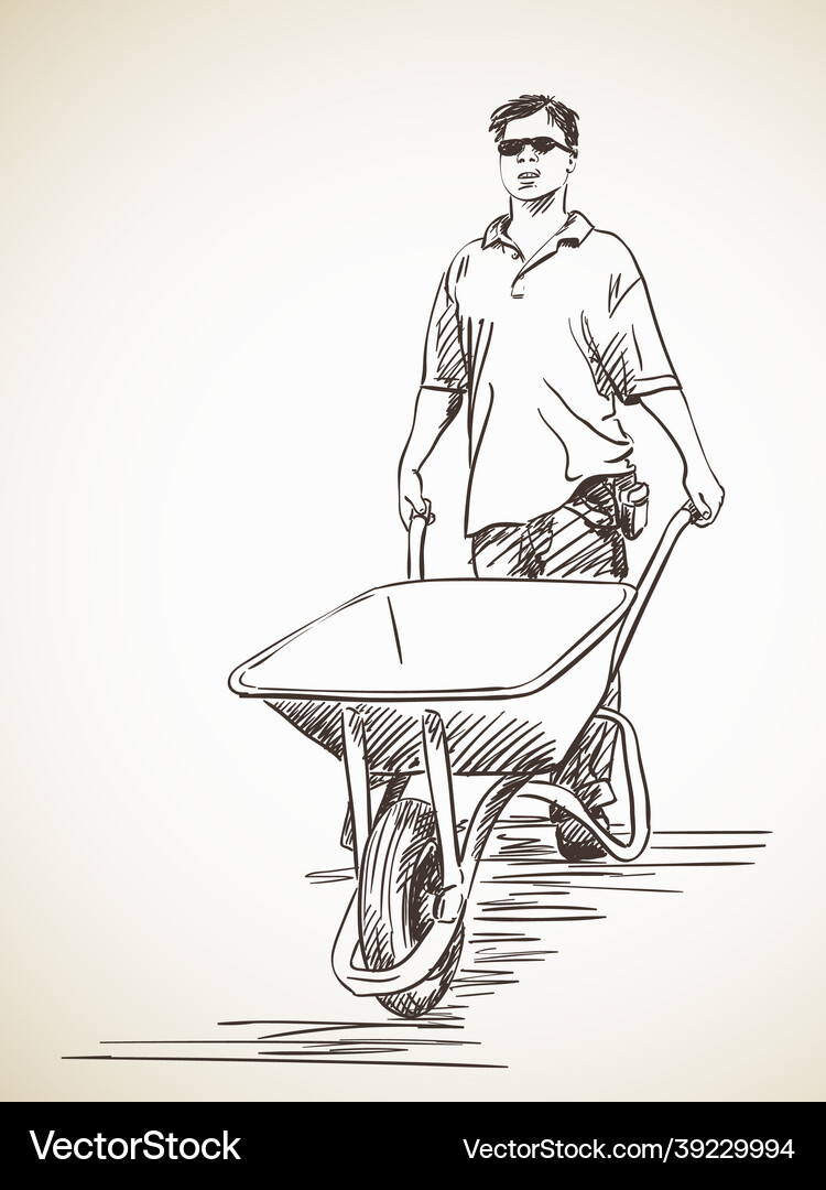 Wheelbarrow Royalty Free Vector Image - VectorStock