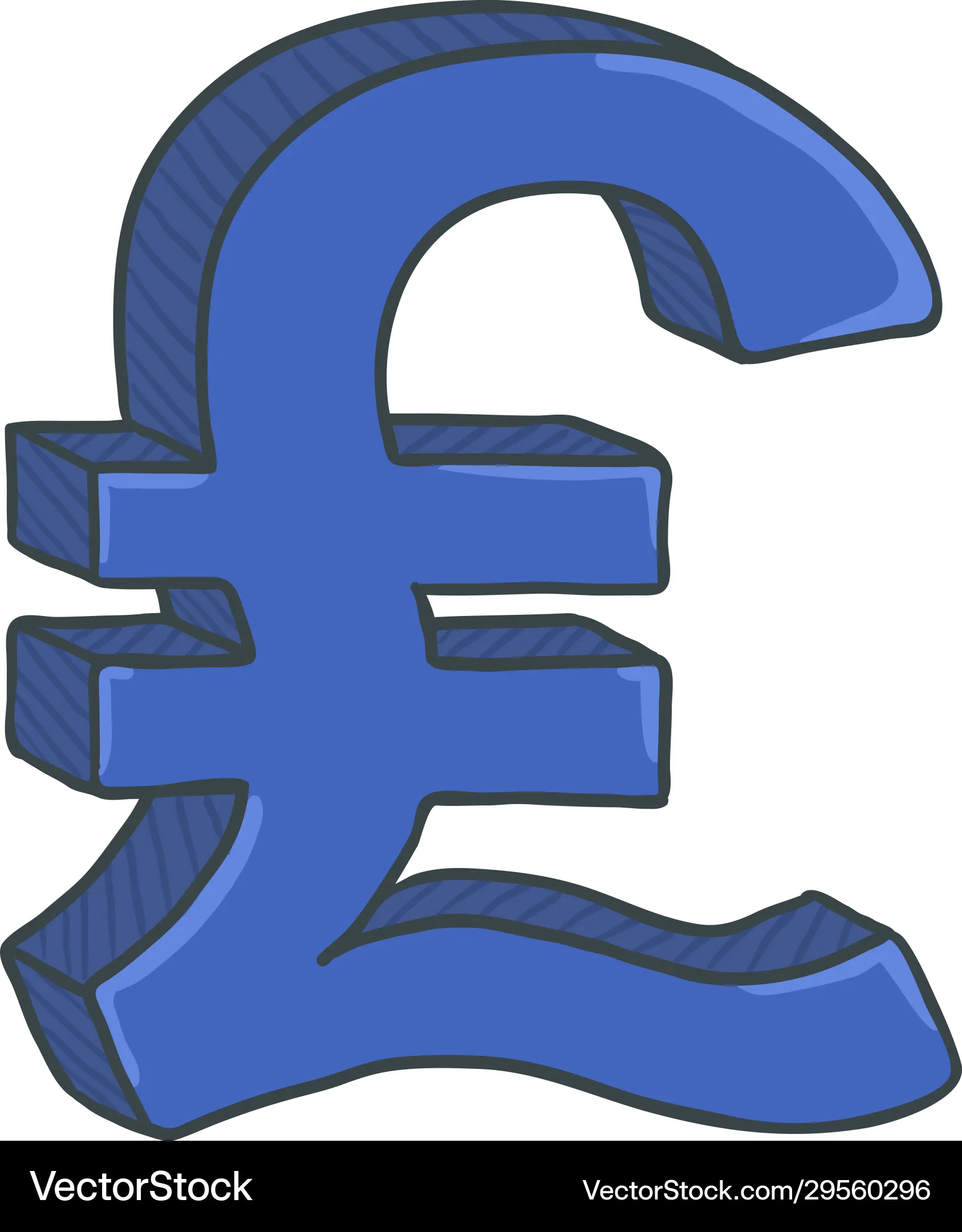 Cartoon blau Wahrung Zeichen britain pound Symbol