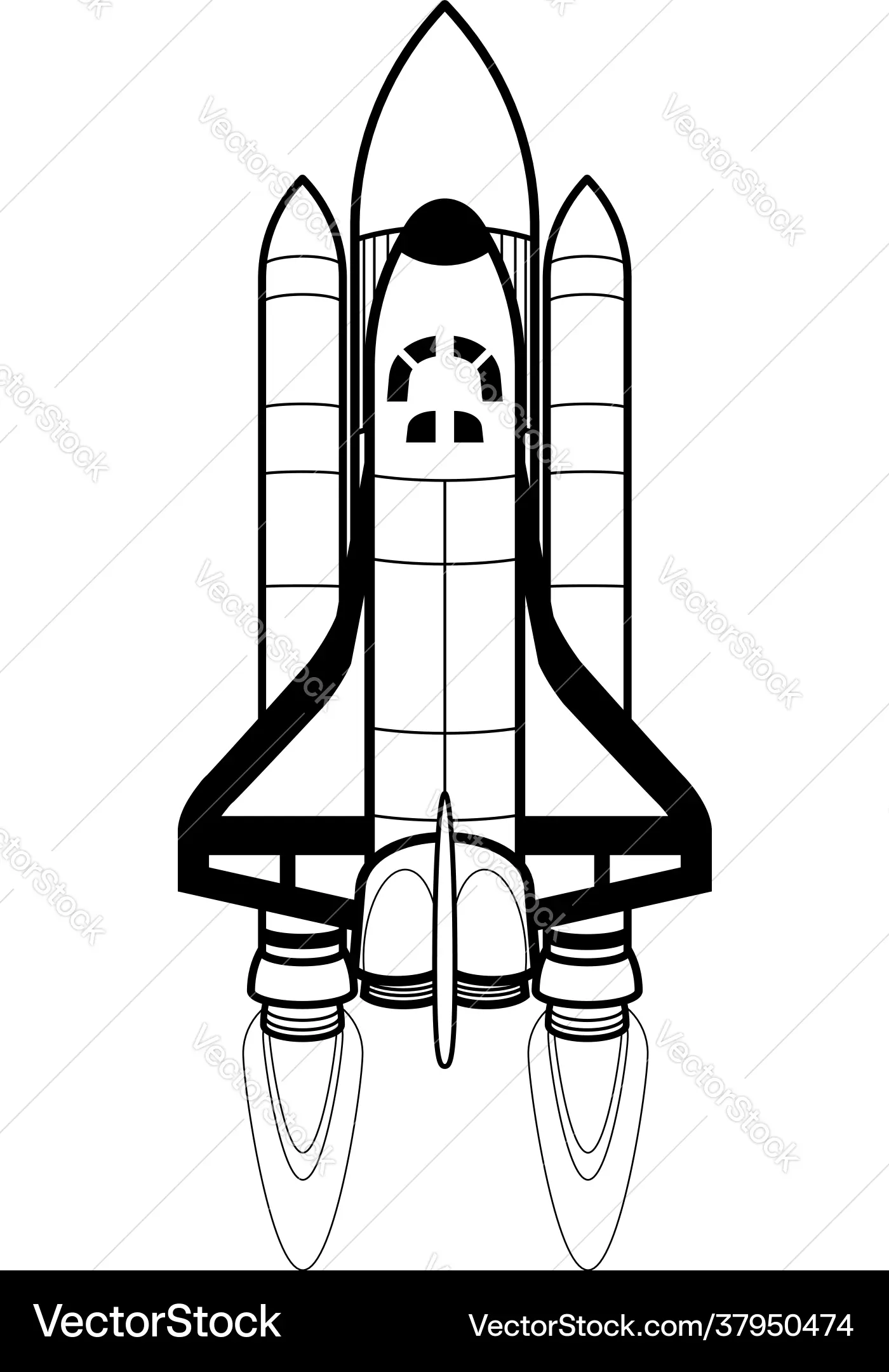 Space Shuttle Drawing Space Shuttle Challenger OV 099 2D Drawing
