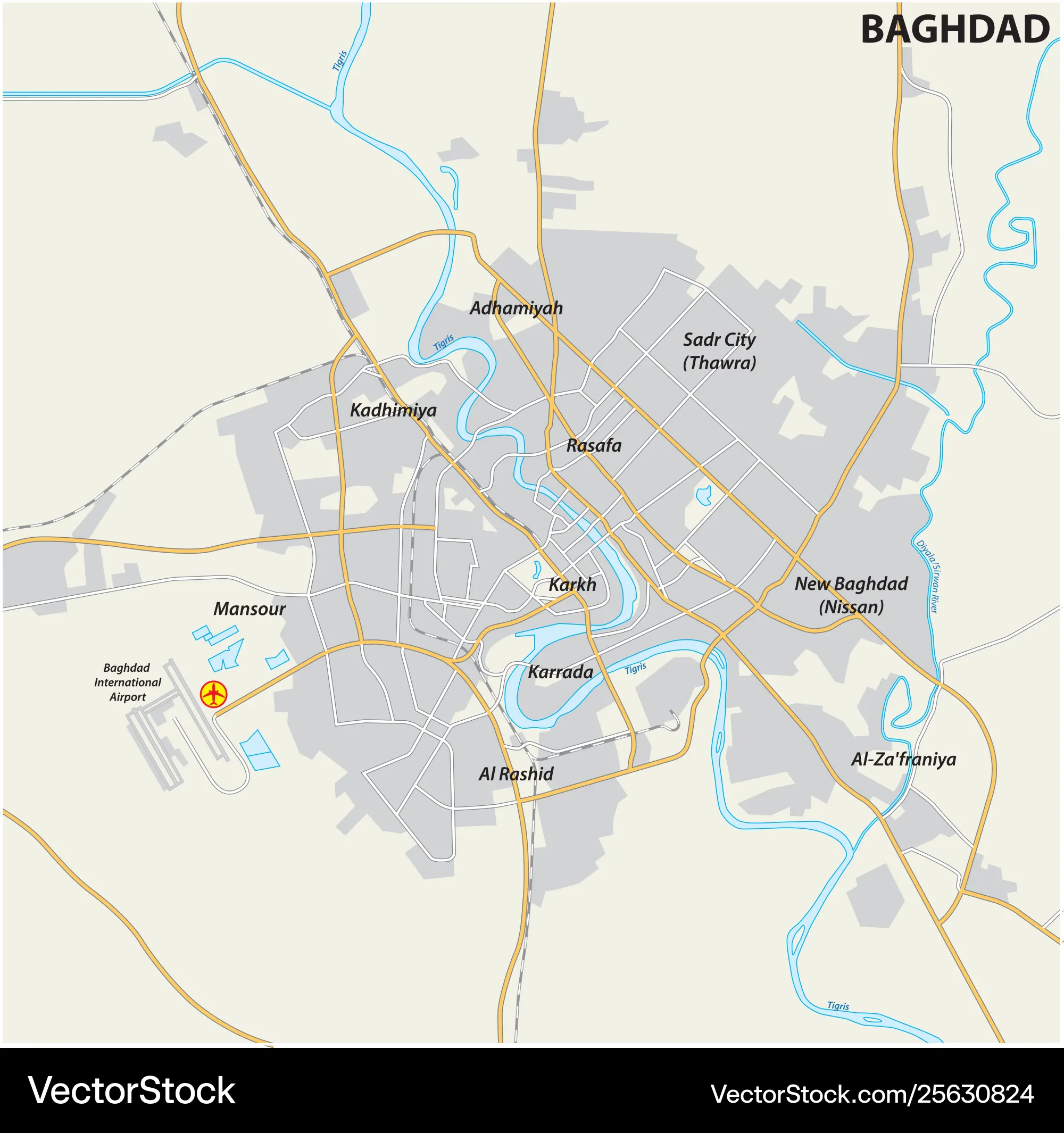 Iraq Capital Map