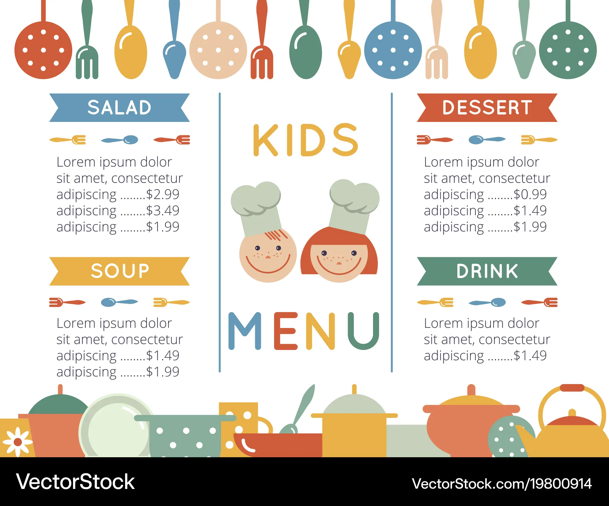 Kids Menu Template Kids Menu Templates Customize & Download (Free)