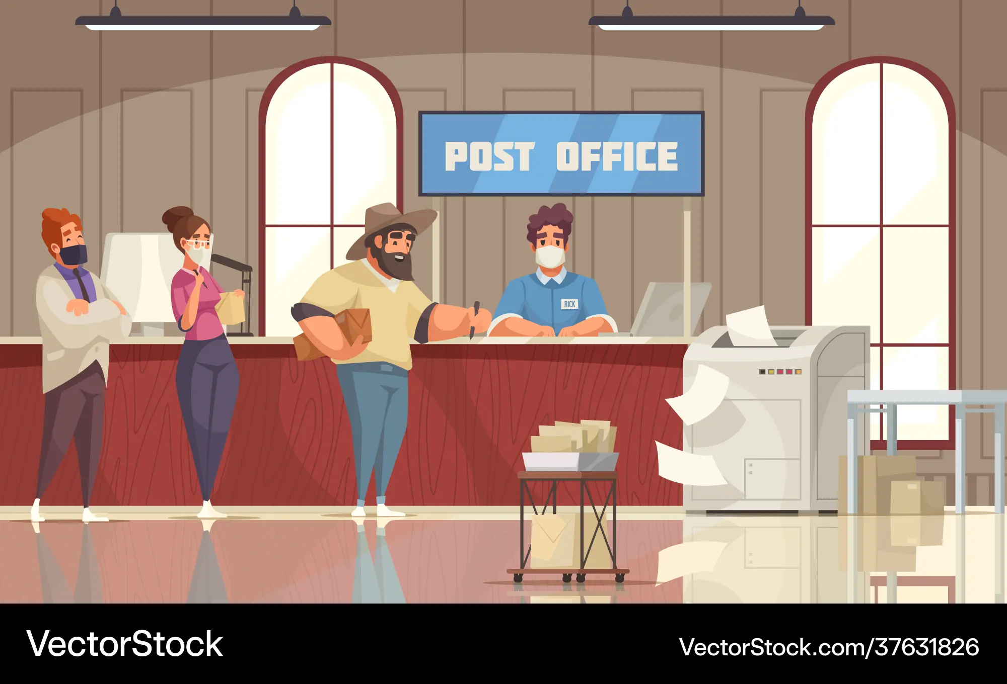 Cartoon Post Office
