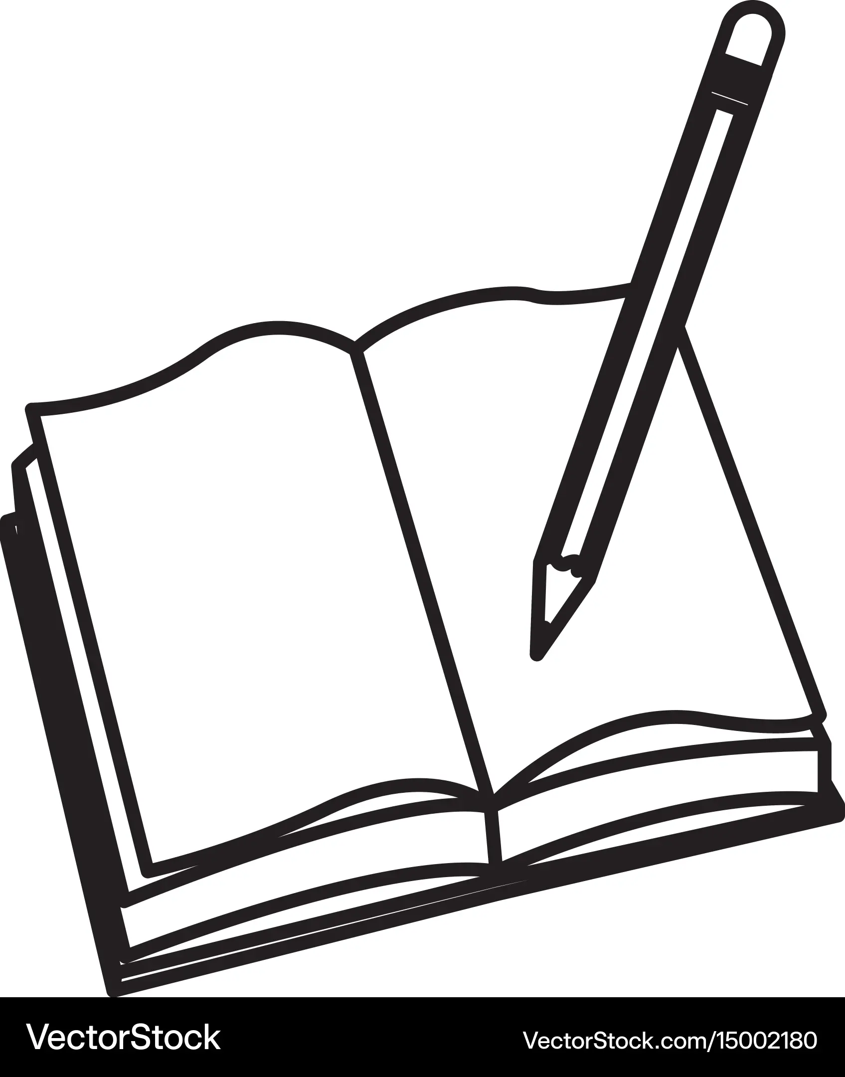 Open Book Pencil Drawing