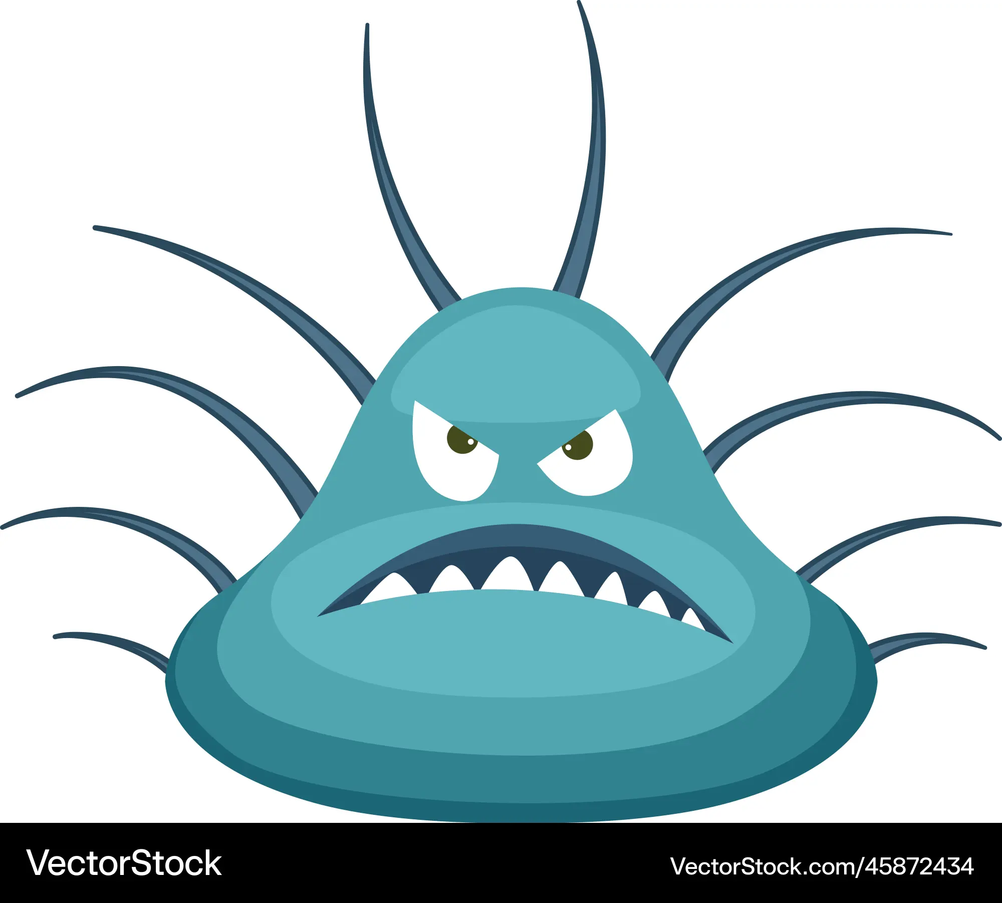 Evil Blue Cartoon Cartoon Evil Boy Holding A Water Balloon #692 By Ron
