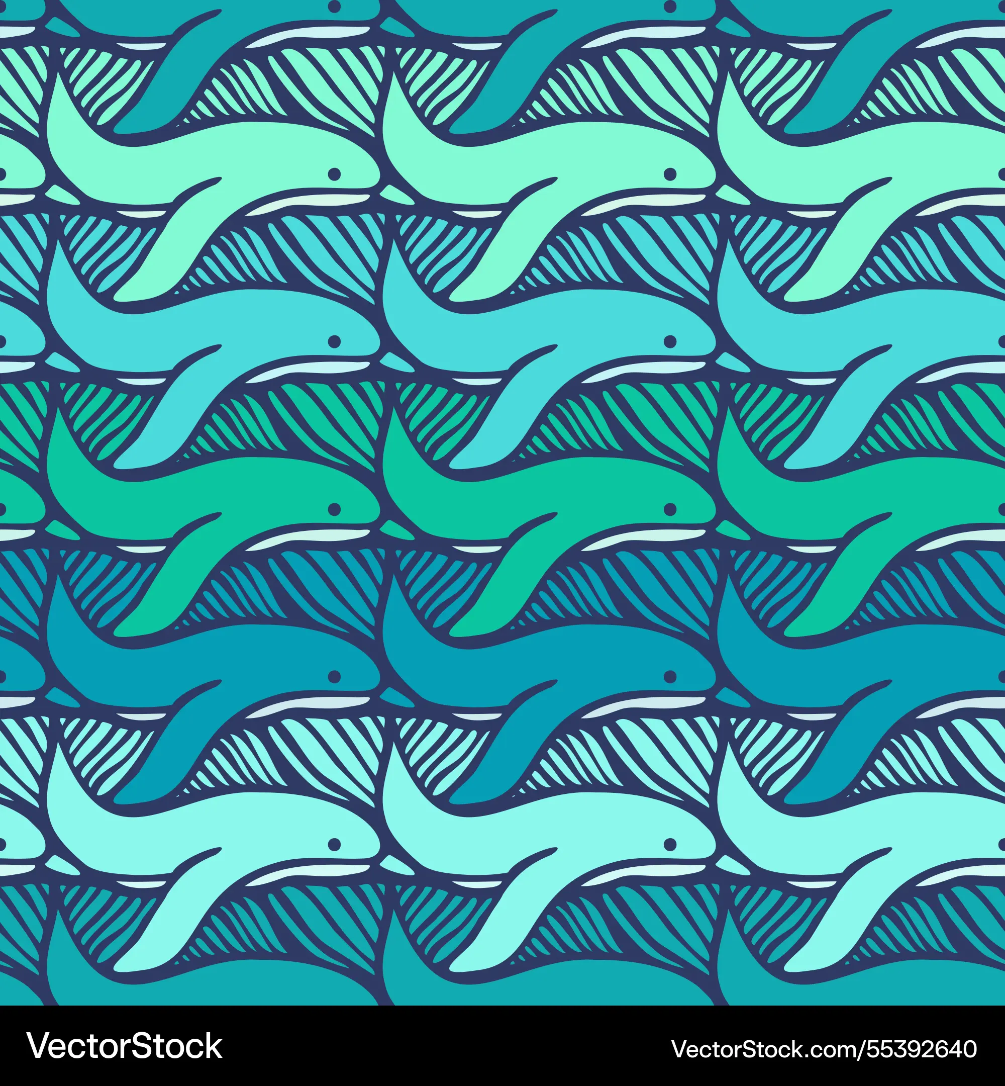 Whale Tessellation Whale By Alan Dalby (print) Column Arts Agency