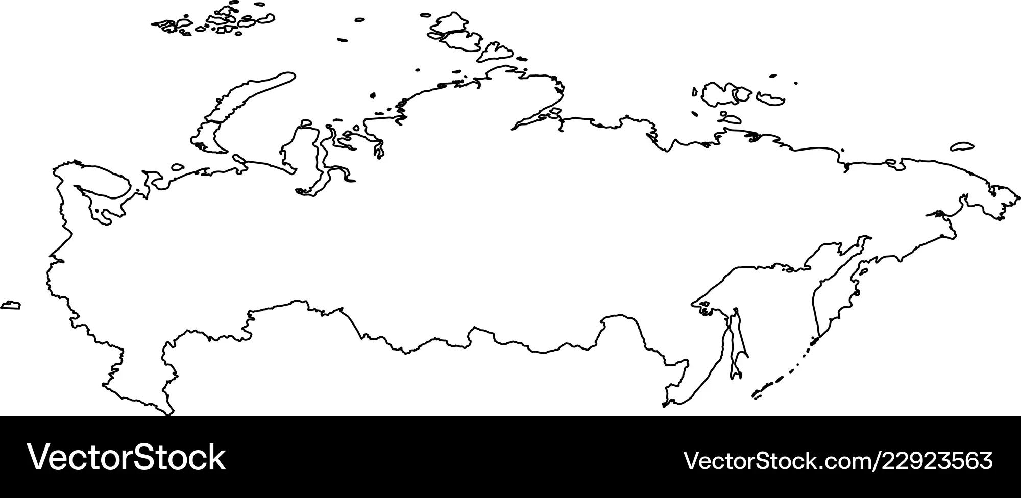 Russia Map Outline Outline Map Russia Vectors Images