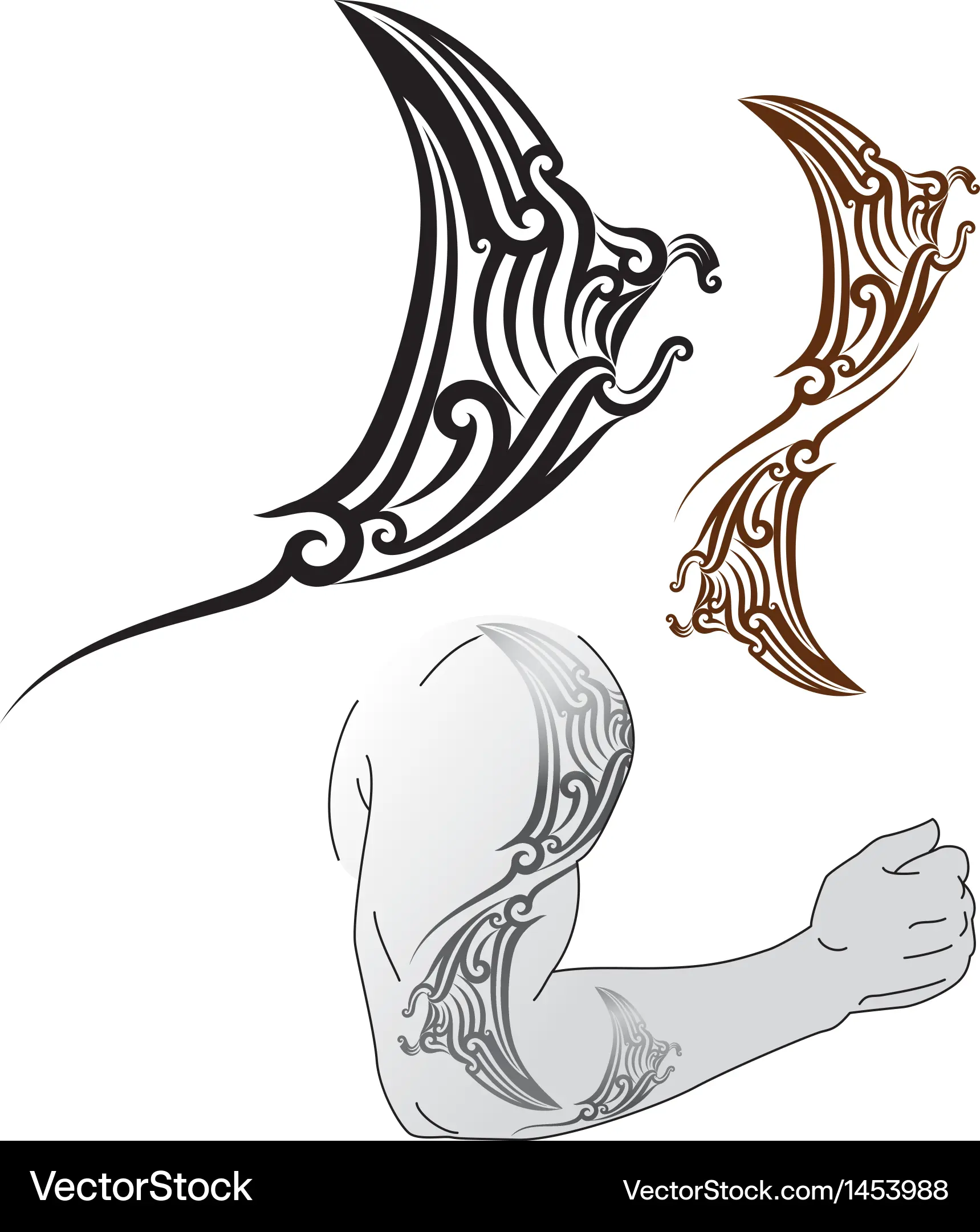 Polynesian Manta Tattoos