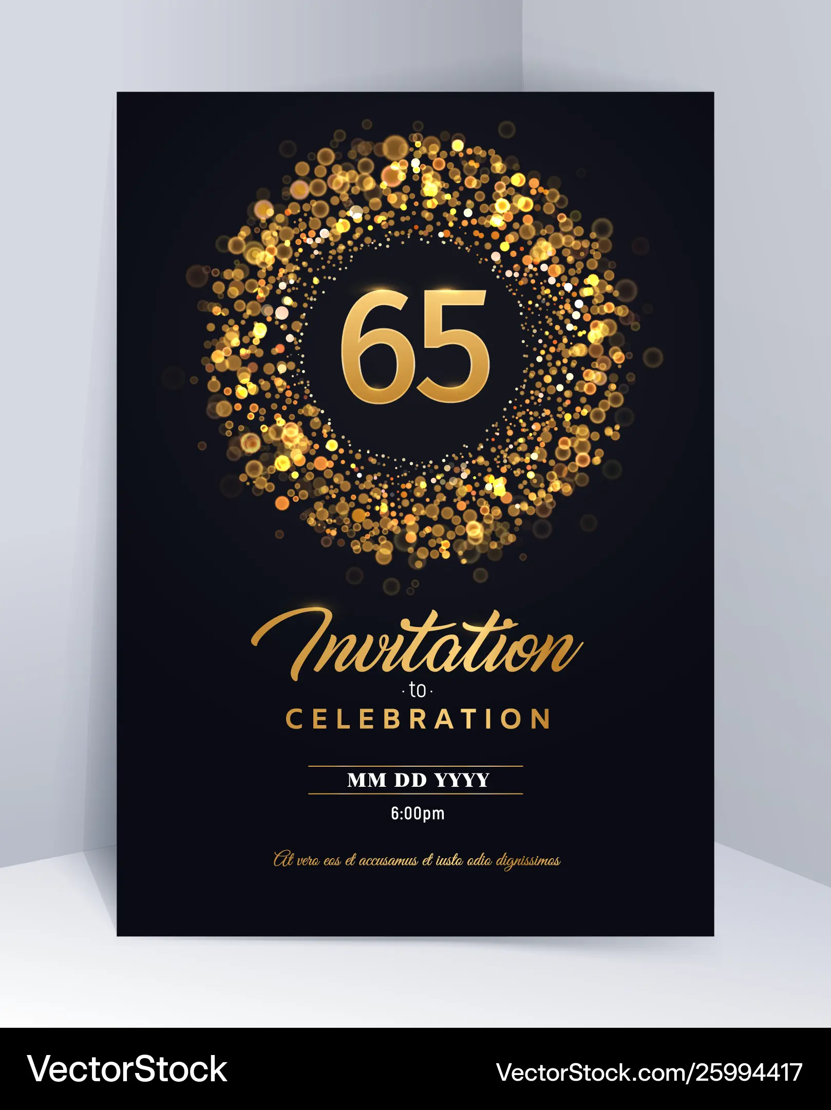 65 Bday Invitation Card