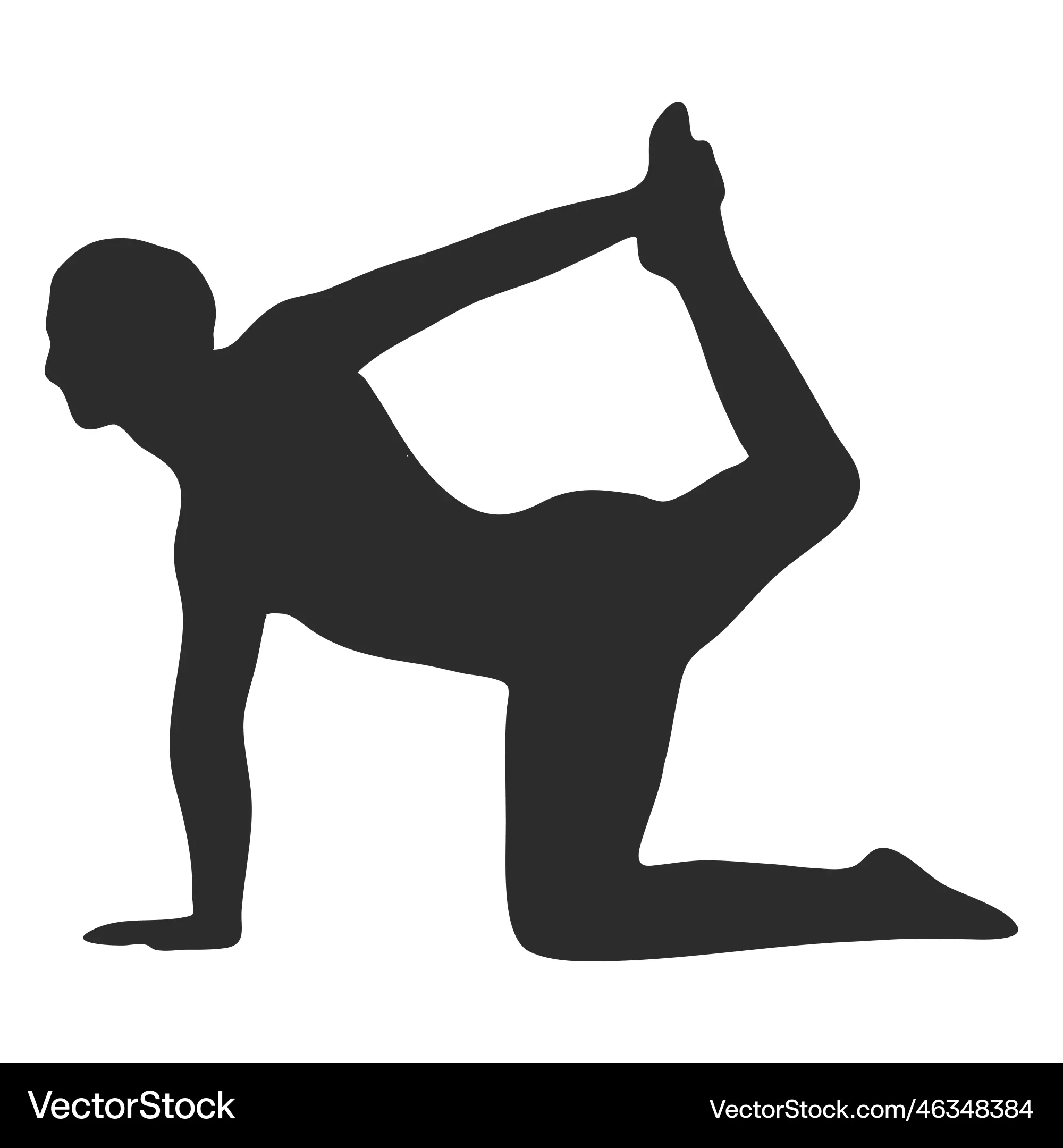 Silueta De Pose De Yoga Silhouette Pose Einer Frau, Die Yoga Gymnastik