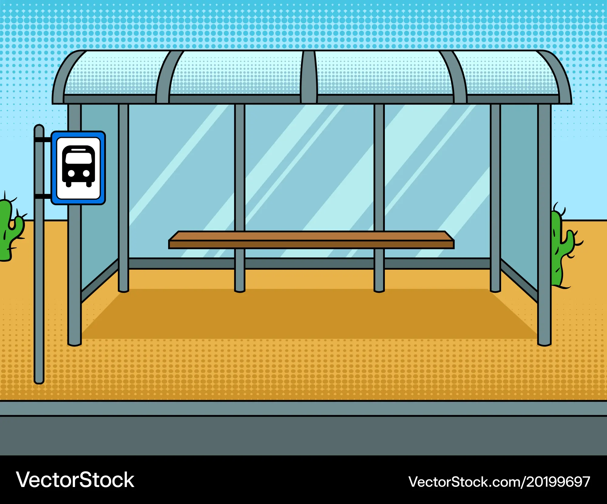 Cartoon Bus Stop