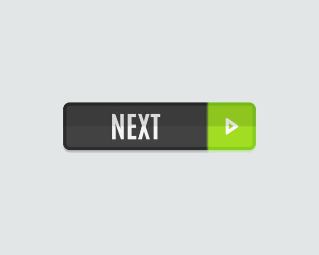 Next web button flat design Royalty Free Vector Image