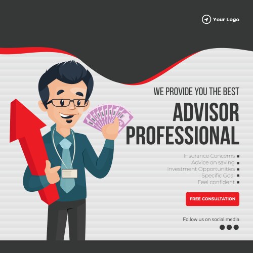 Stock market investment banner design Royalty Free Vector