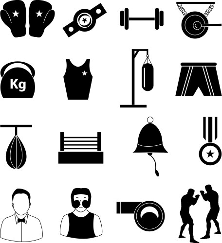 Black islamic icons set Royalty Free Vector Image