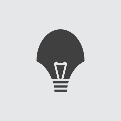 Incandescent lamp icon and bulb Royalty Free Vector Image