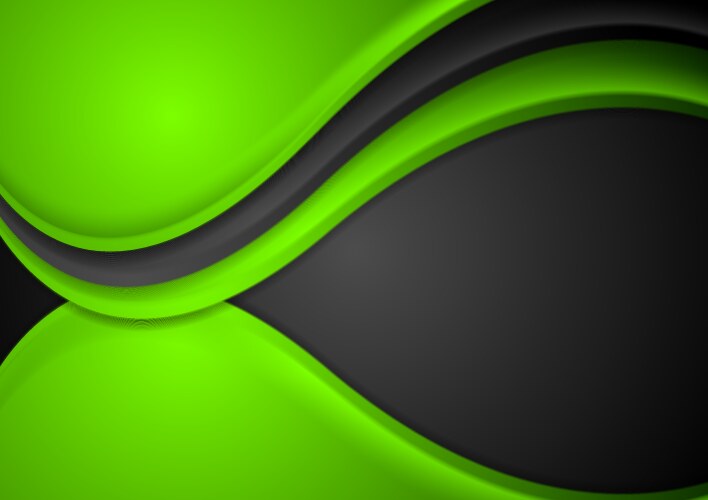 Hi-tech abstract background with green black Vector Image