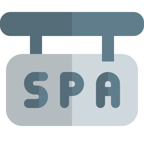 Spa sign board layout isolated on a white Vector Image