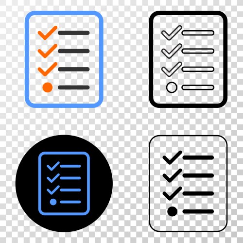 Notebook list items icon simple wish Royalty Free Vector