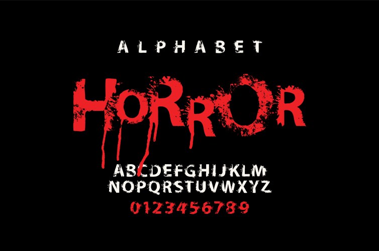 Scary red lettering covid19 19 on a black Vector Image