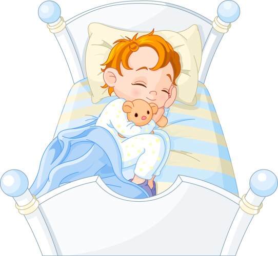 Set of boy sleep and wake up Royalty Free Vector Image