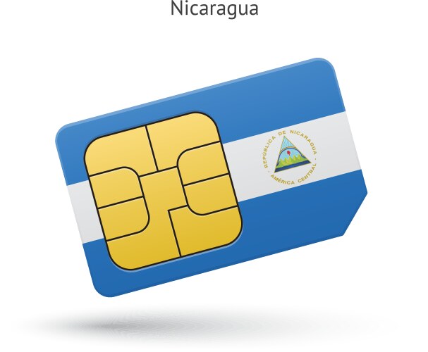 Canary islands mobile phone sim card with flag Vector Image