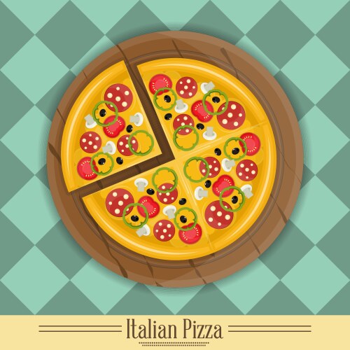 Italian pizza Royalty Free Vector Image - VectorStock