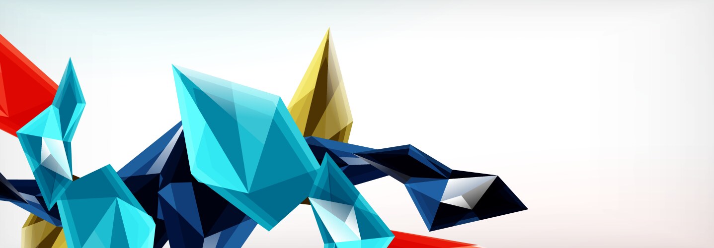 3d triangles and pyramids abstract Royalty Free Vector Image