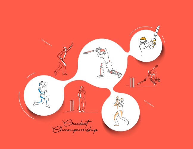 Abstract Bowler Playing Cricket Vector Images (over 350)