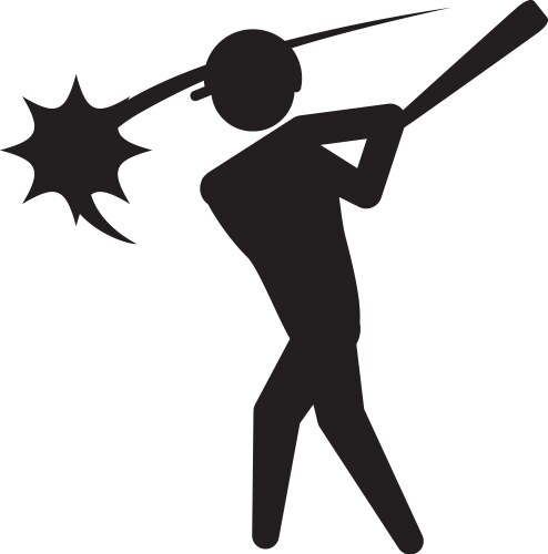 Stick Figure Baseball Bat Vector Images (78)
