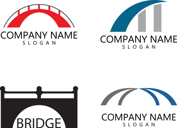 Bridge logo template Royalty Free Vector Image