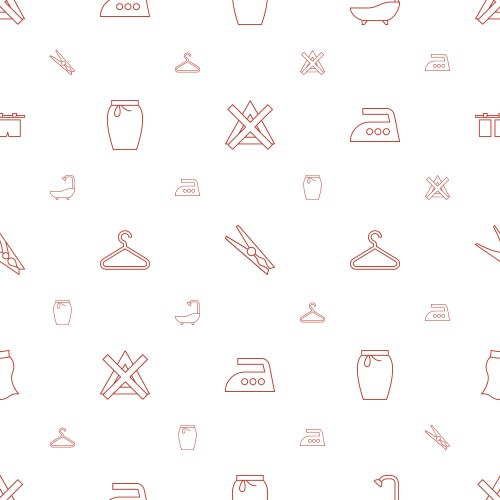 Cloth icons pattern seamless white background Vector Image