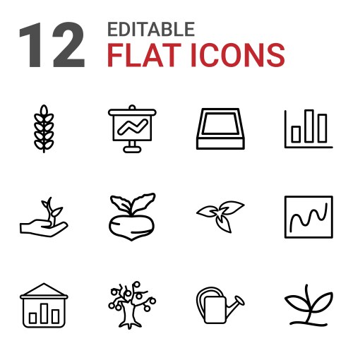 Growing icons Royalty Free Vector Image - VectorStock