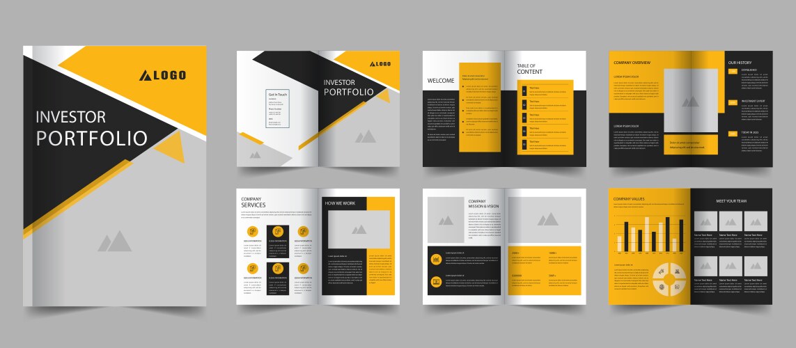 Company profile template Vector Images & Graphics for Commercial Use ...