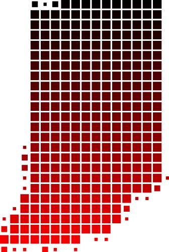 Map of indiana Royalty Free Vector Image - VectorStock