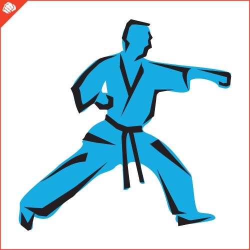 Martial art colored symbol design karate emblem Vector Image
