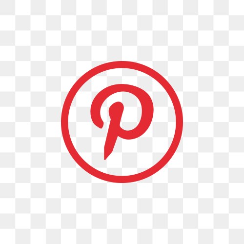Pinterest social media icon design template Vector Image