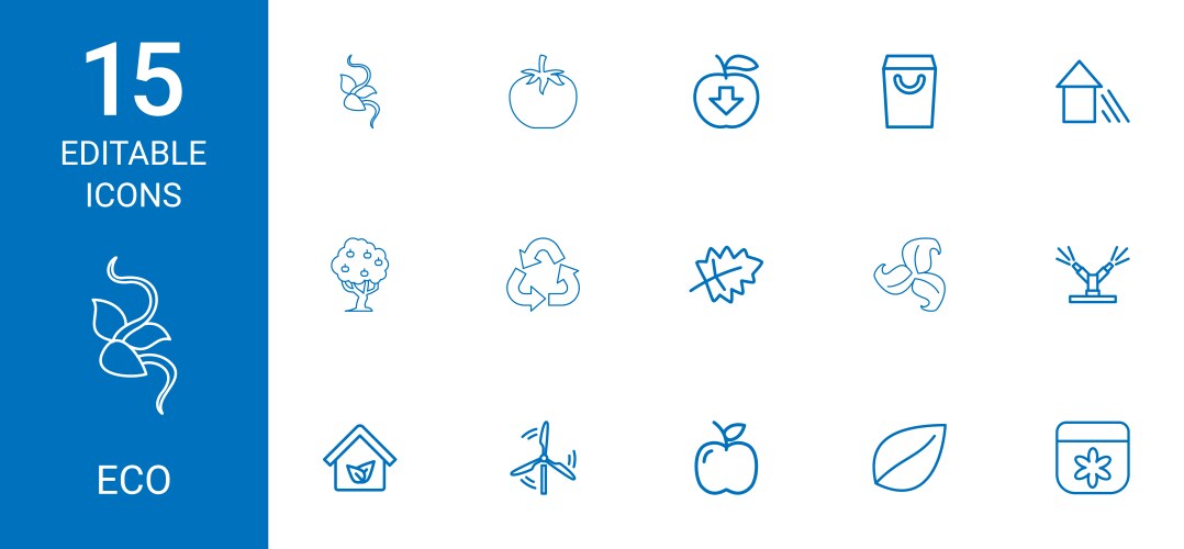 15 eco icons Royalty Free Vector Image - VectorStock