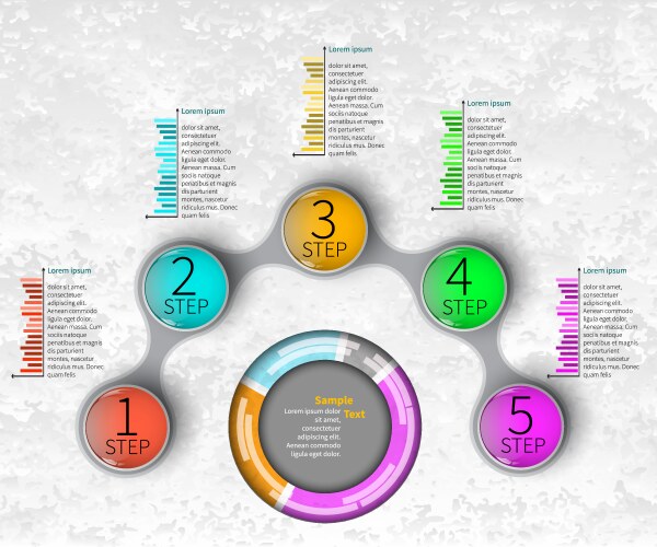 Simple infographic report template Royalty Free Vector Image