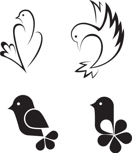 Bird with sign Royalty Free Vector Image - VectorStock