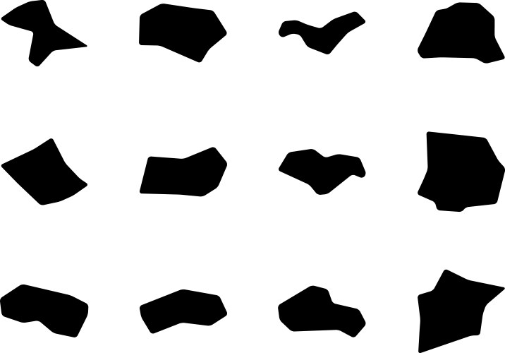 Geometric shapes pictogram symbol visual set Vector Image