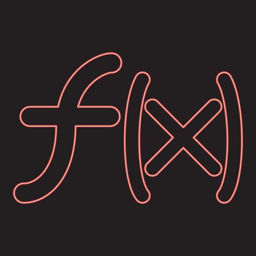 Symbol function icon black color flat style Vector Image