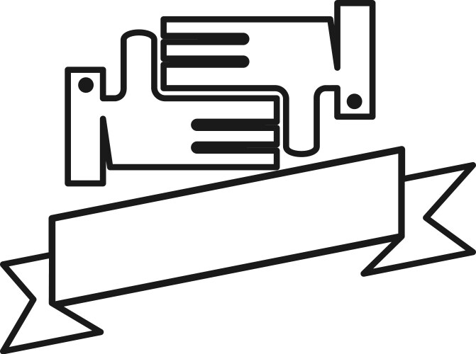 Hexagonal hand commitment teamwork together Vector Image