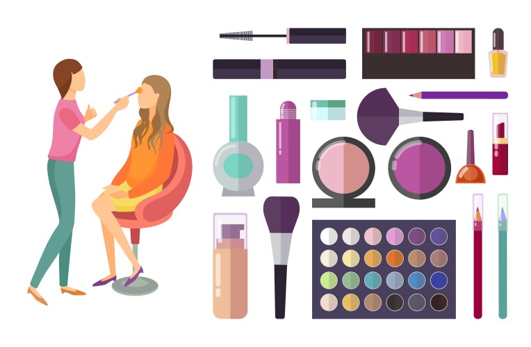 Makeup icon set Royalty Free Vector Image - VectorStock