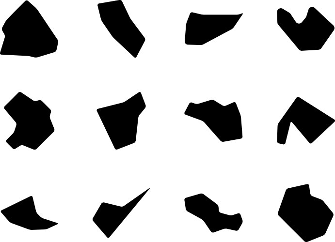 Geometric shapes pictogram symbol visual set Vector Image